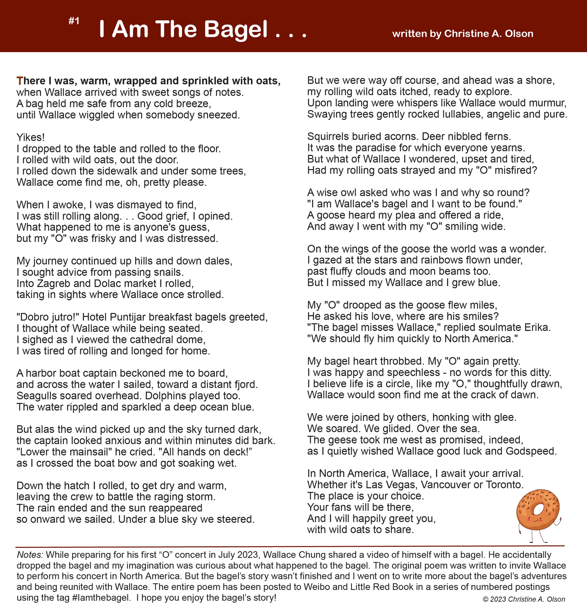 Original Bagel Poems – Wallace Chung & Bagel Blog