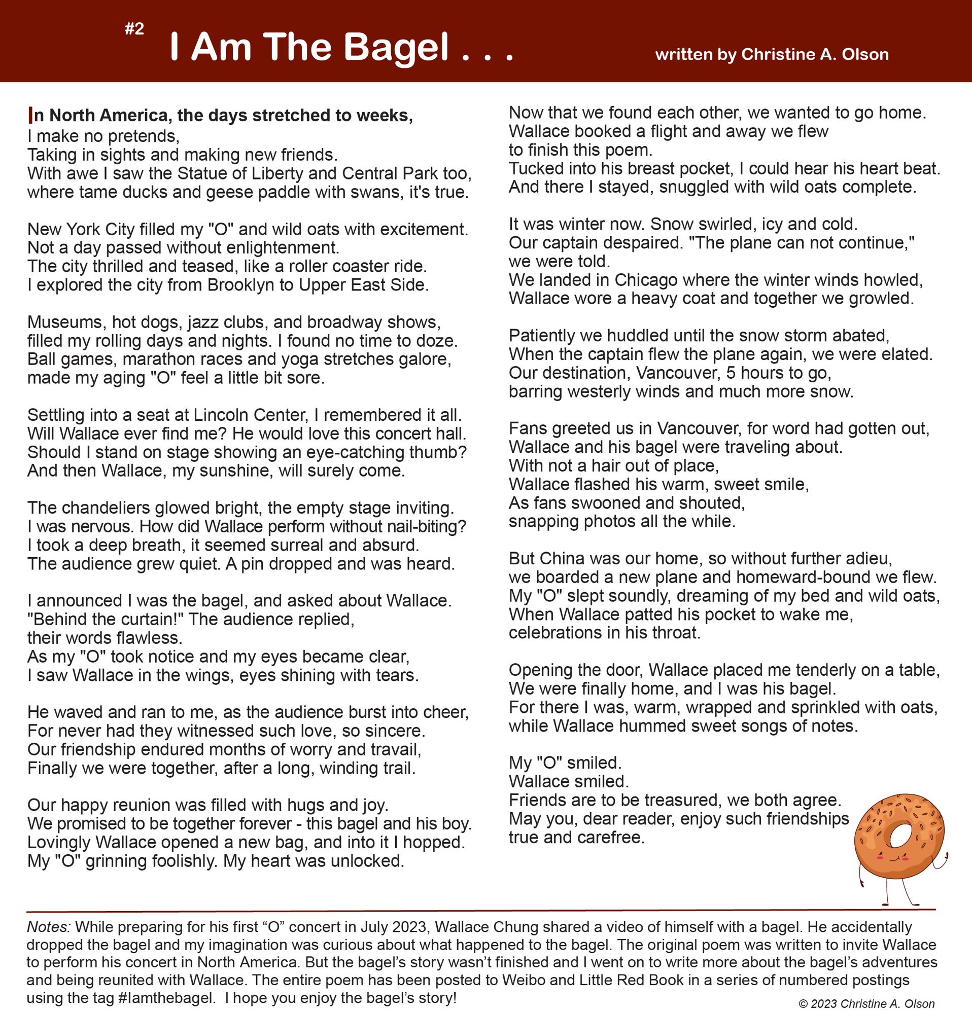 Original Bagel Poems – Wallace Chung & Bagel Blog